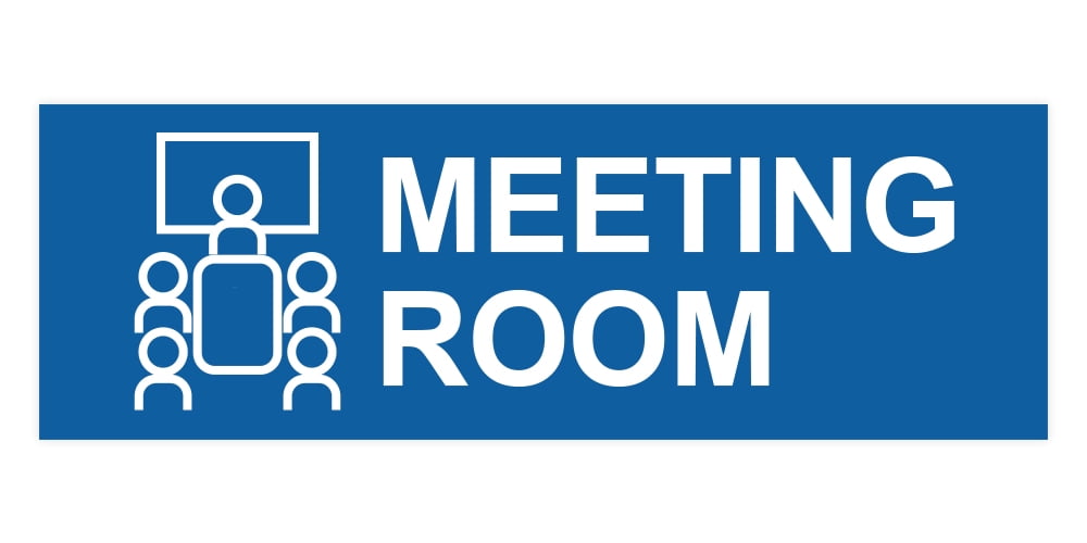 Basic Meeting Room Sign (Blue) - Small - Walmart.com