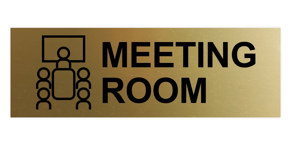 Basic Meeting Room Sign (Brushed Gold) - Medium - Walmart.com