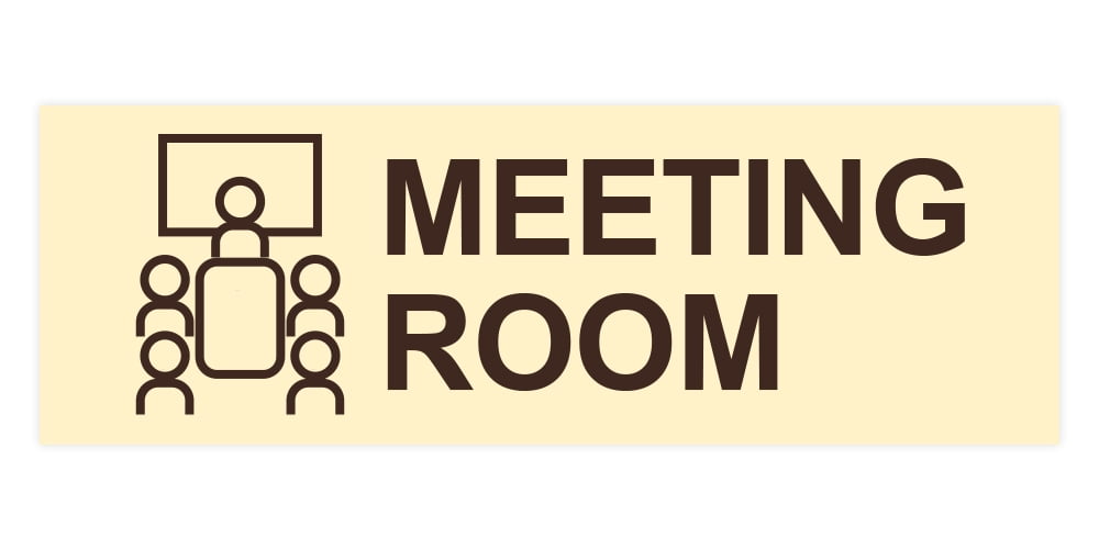 Basic Meeting Room Sign (Ivory/Dark Brown) - Small - Walmart.com