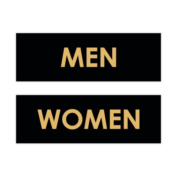 Basic Men Women Sign Set (Black /Gold) - Small - Walmart.com