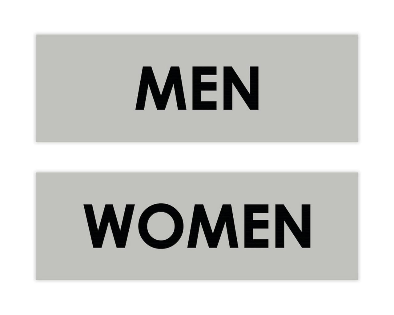 Basic Men Women Sign Set (Lt Gray) - Small - Walmart.com