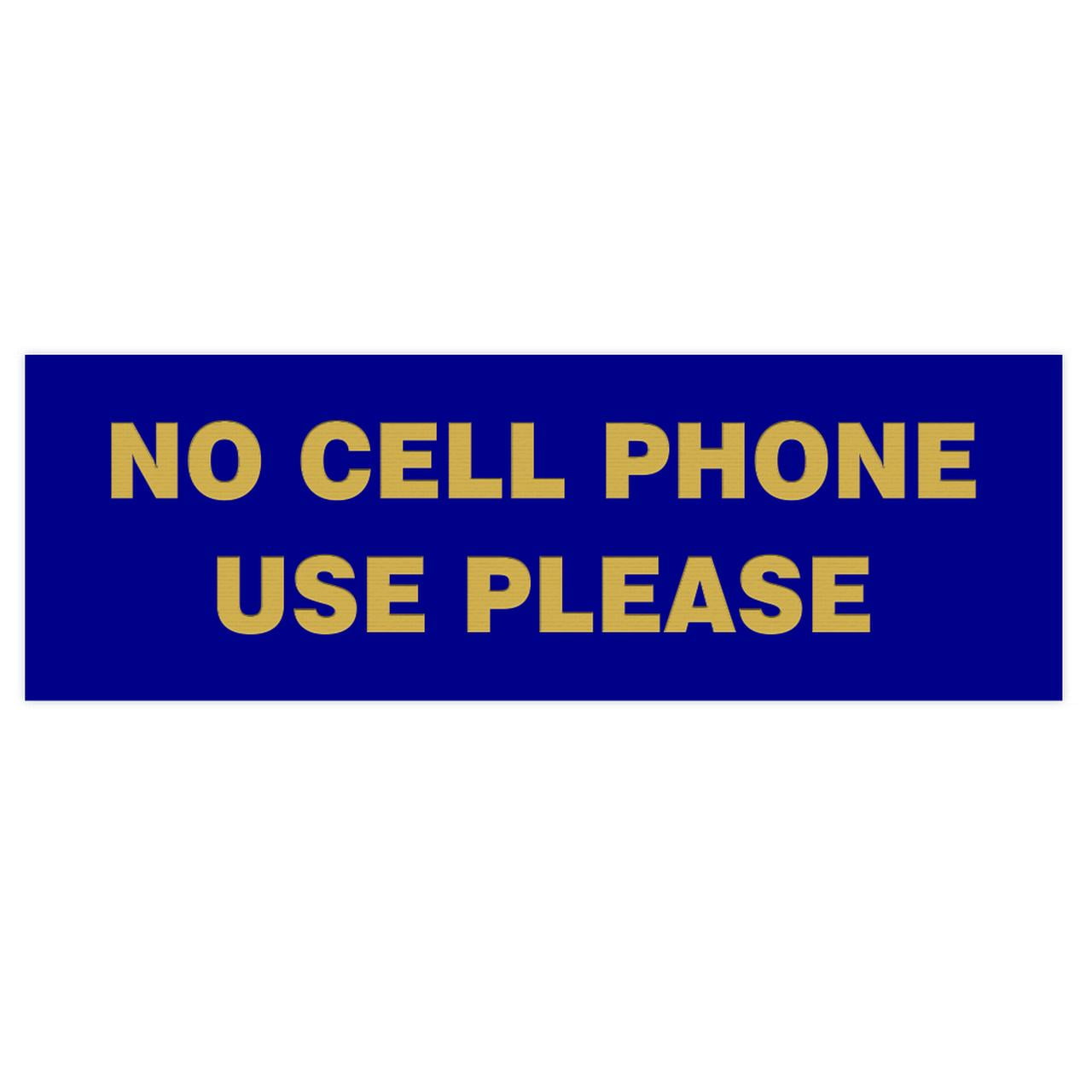 Basic NO CELL PHONE USE PLEASE Sign - Blue / Gold (Large) - Walmart.com