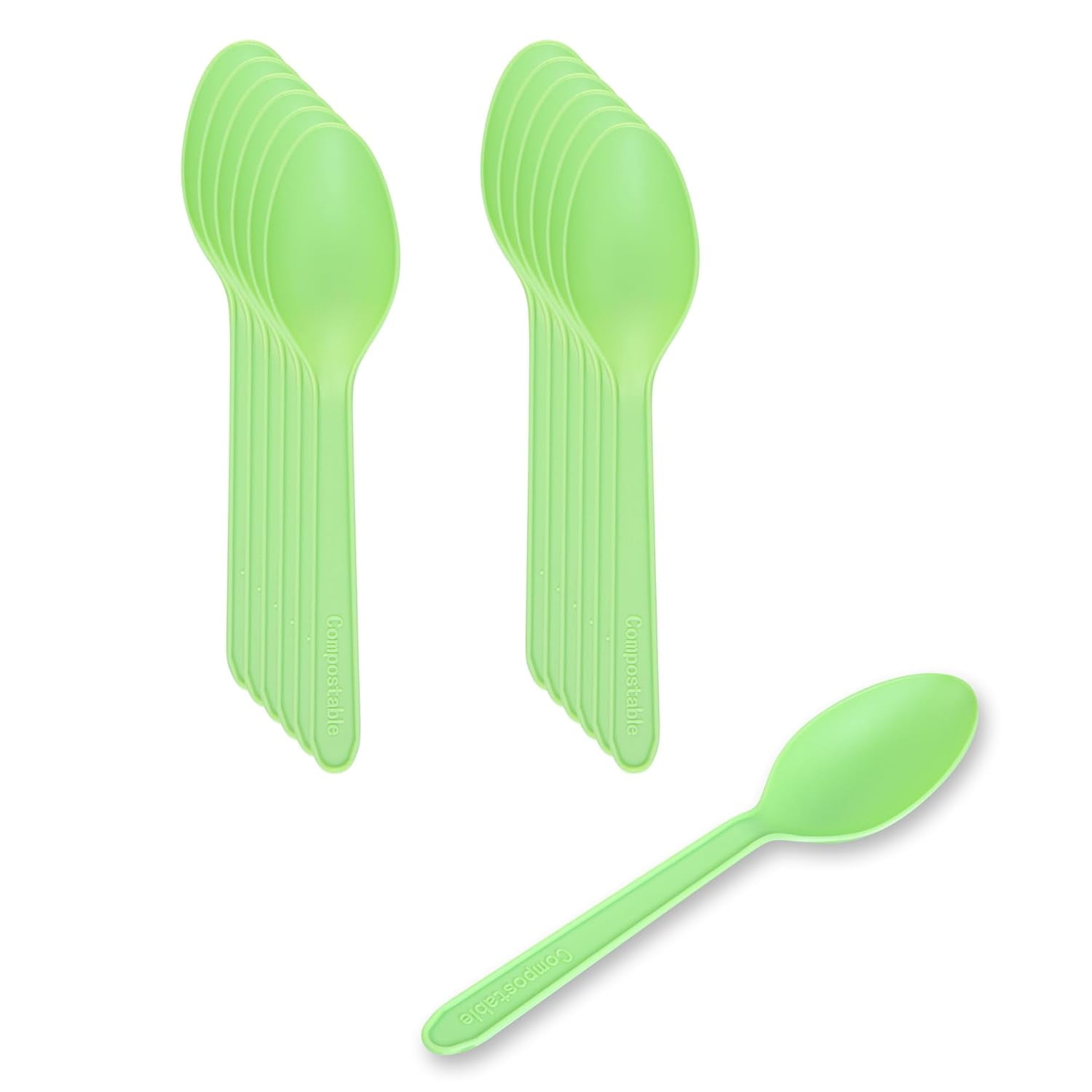 Basic Nature 5 Inch Tasting Spoons, 1000 Disposable Dessert Spoons ...