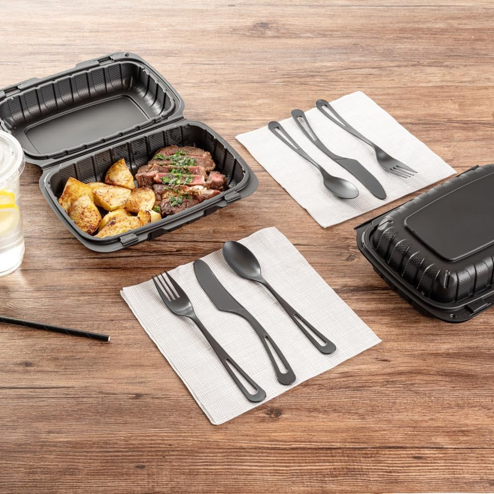 Basic Nature 7.5 Inch Cutlery Set 290 Disposable Plastic Cutlery ...