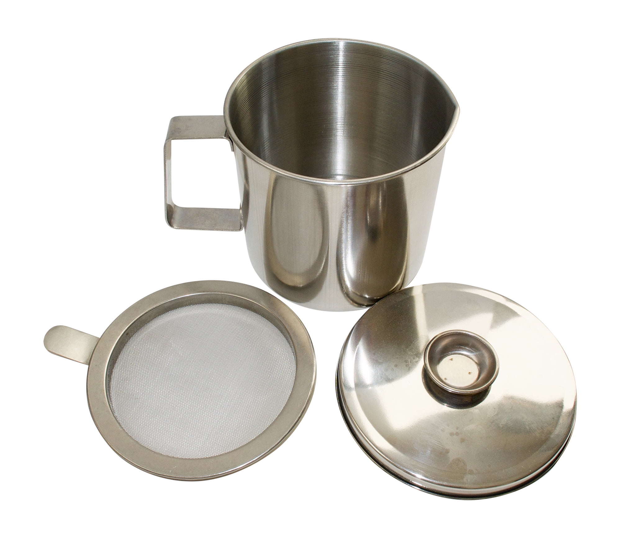 Basic Needs Bacon Grease Keeper, Stainless Steel Container with ...