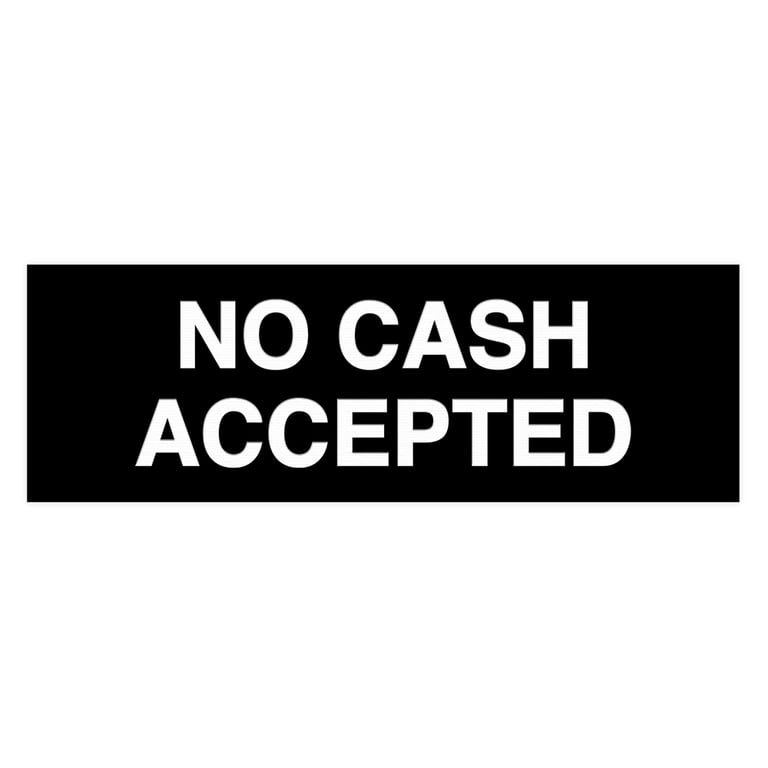 No Cash Sign