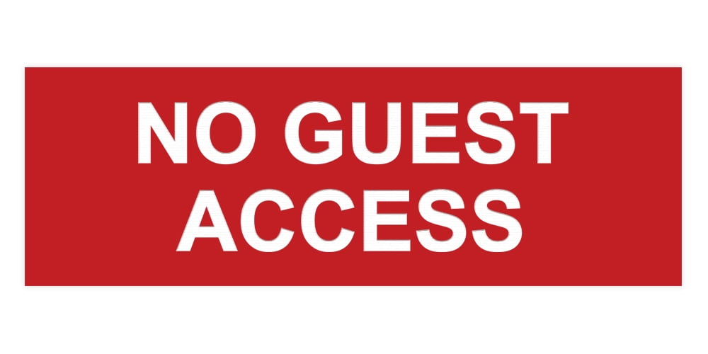 Basic No Guest Access Sign (Red) - Small - Walmart.com