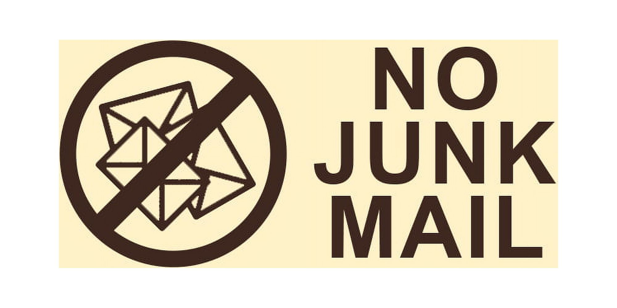 Basic No Junk Mail Sign (Ivory/Dark Brown) - Large - Walmart.com