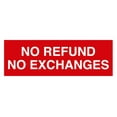 Basic No Refund No Exchange Sign (Red) - Small - Walmart.com