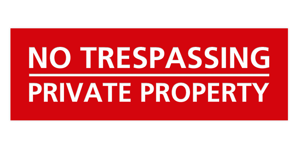 Private Road No Trespassing Red Sign - Walmart.com