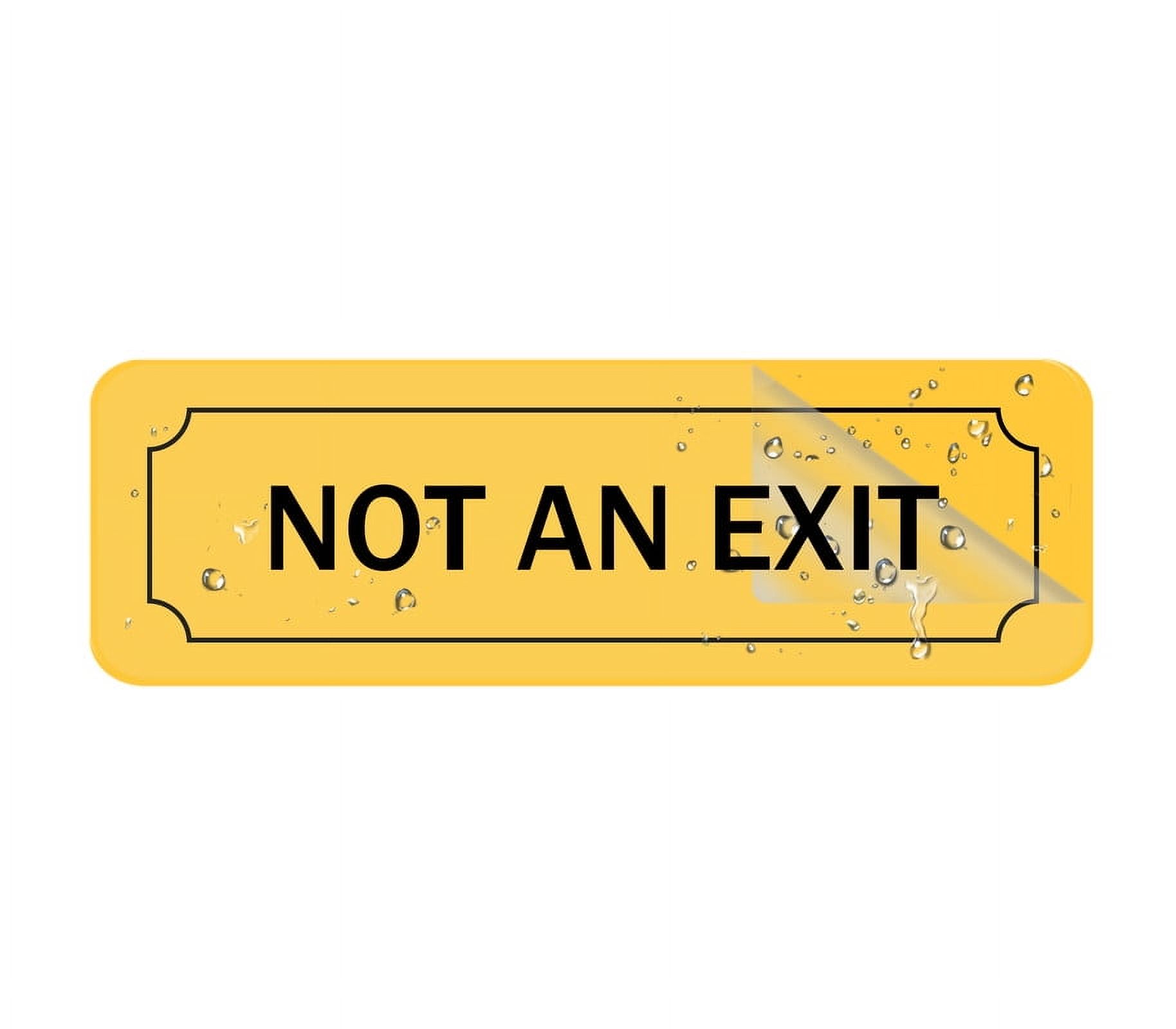 Basic Not An Exit Sign Acrylic Plastic Sign With Symbols Self-Adhesive ...