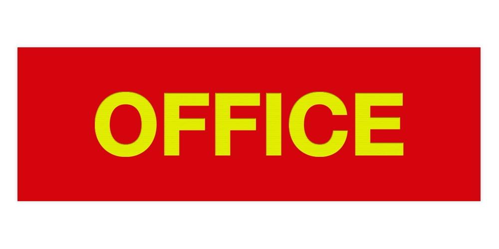 Basic Office Sign (Red/Yellow) - Large - Walmart.com