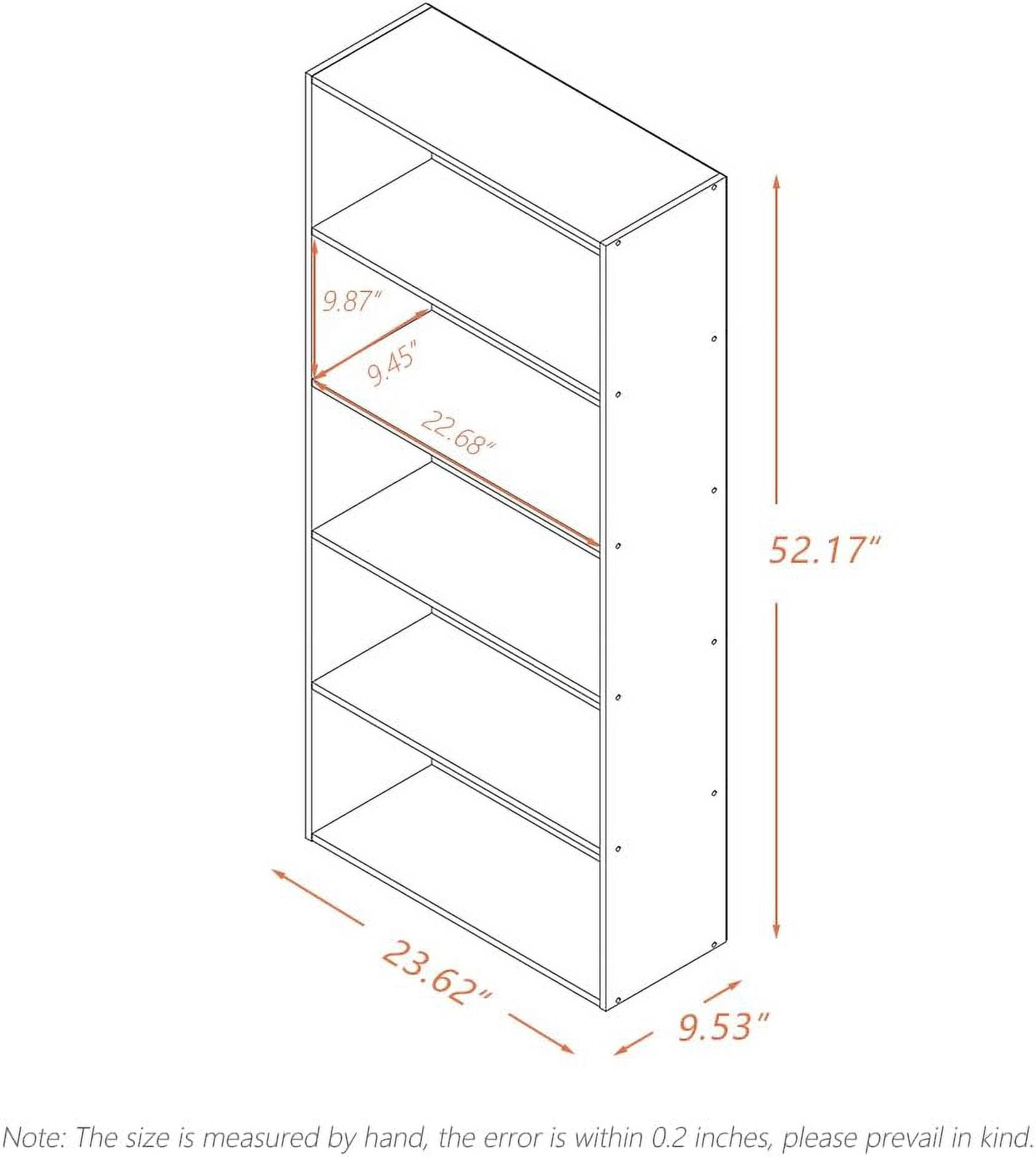 Basic Open Shelf Bookcase - 3-Tier Wooden Cube Storage Shelves Split ...