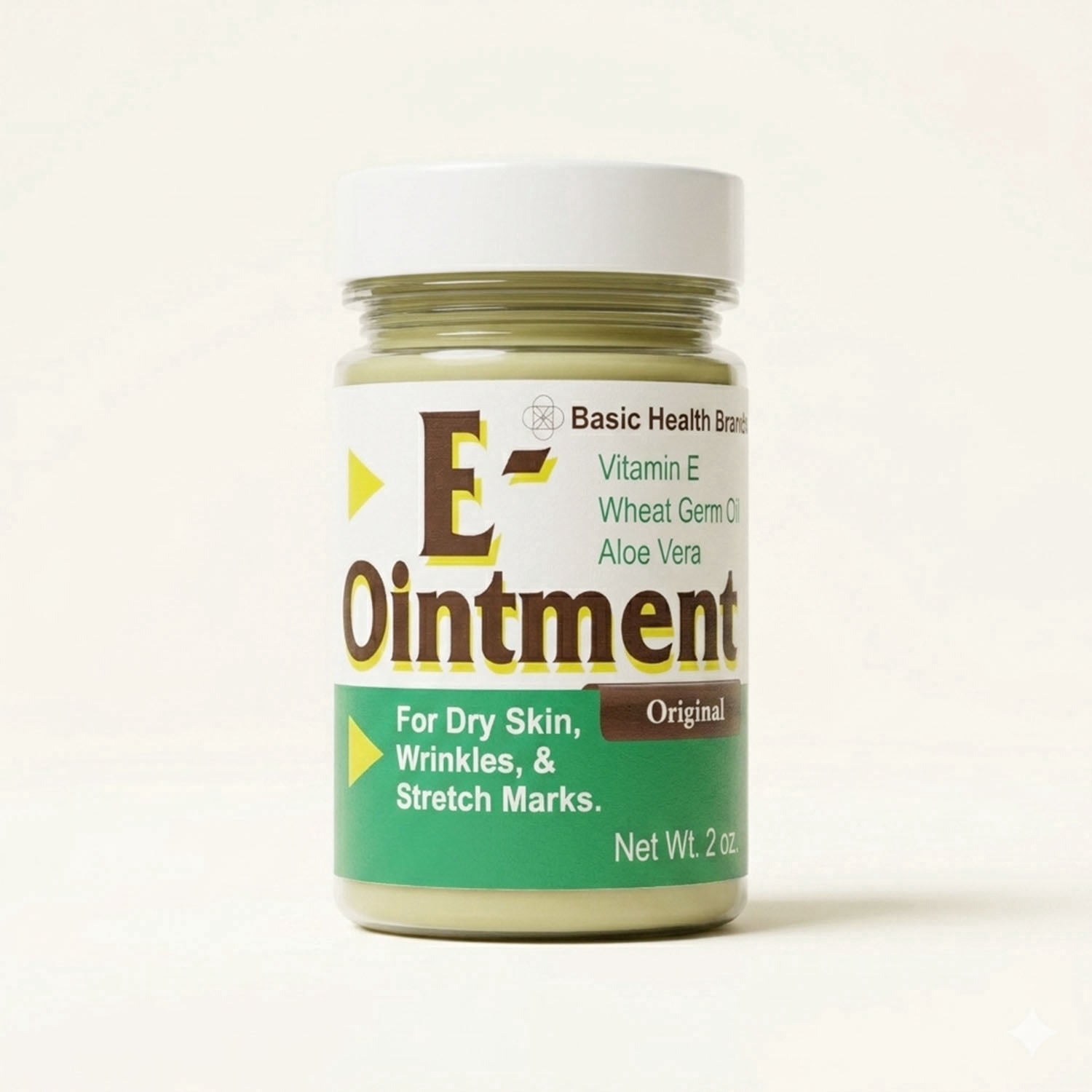 Basic Organics E-Ointment for Skin & Face - Vitamin E, Wheat Germ Oil ...