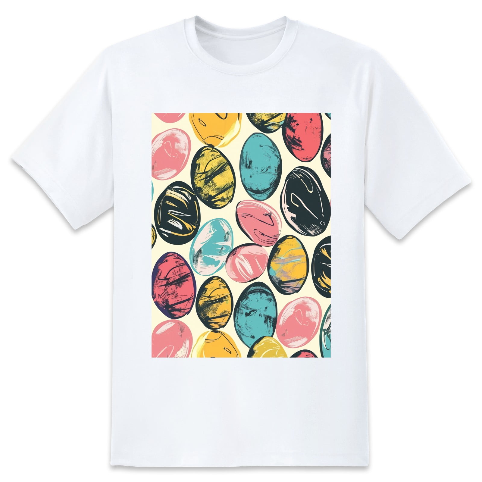 Basic Oversize Tees For WomenAnthonyreed._Easter_Eggs_seamless_pattern ...