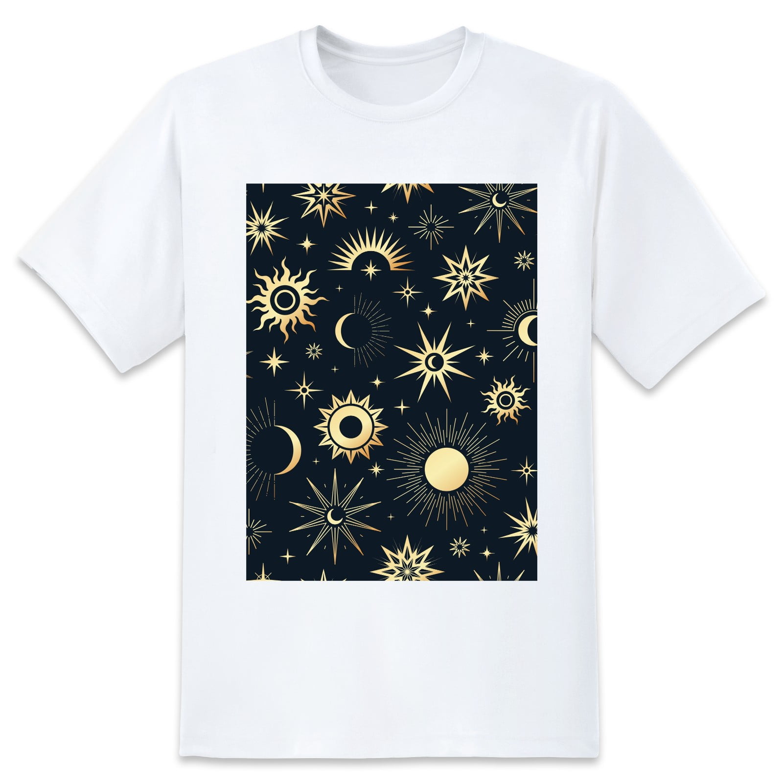 Basic Oversize Tees For WomenGold Soleil Cosmos Astrology Loose ...