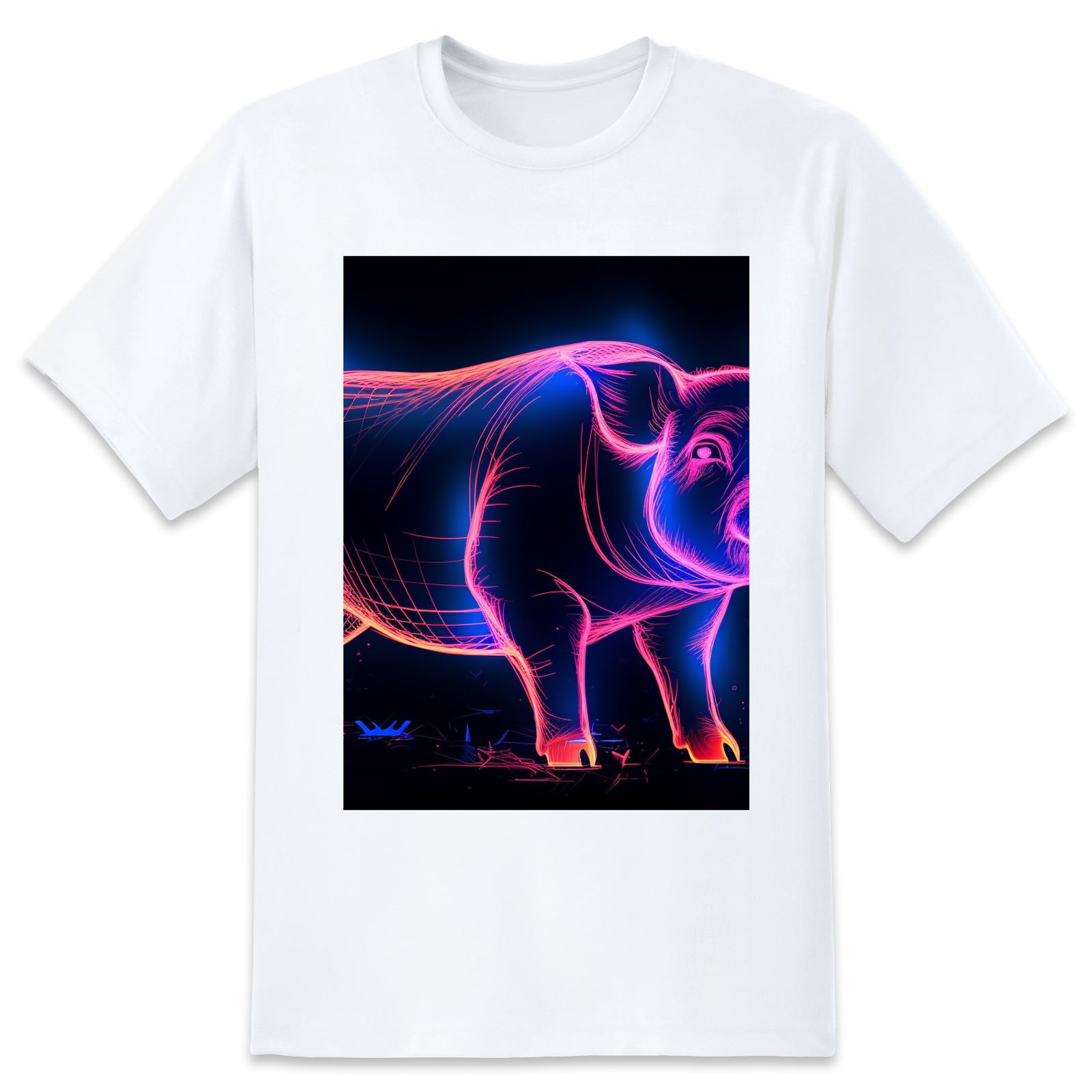 Basic Oversize Tees For WomenPig Loose Boyfriend Shirts Casual Blouse ...