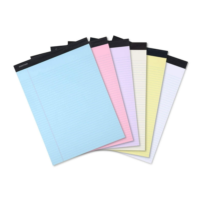 Multicolor Note Pads 7-Pack Colored Legal Pads - 5x8 Inch Narrow Ruled ...