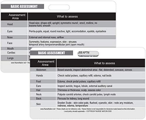 Basic Patient Assessment Reference Horizontal Badge Card - Excellent ...