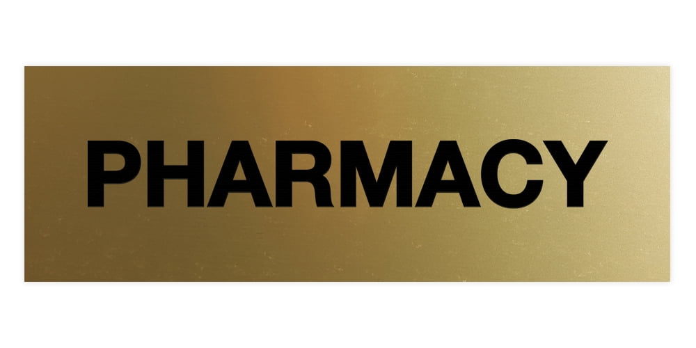Basic Pharmacy Sign (Brushed Gold) - Small - Walmart.com