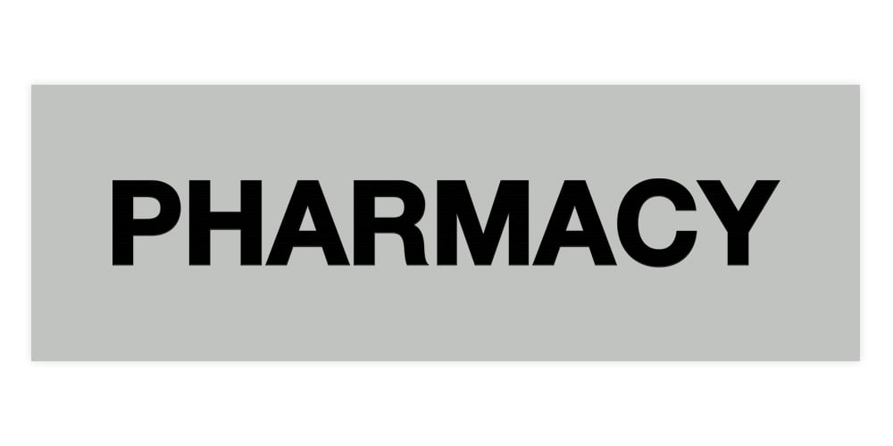 Basic Pharmacy Sign (Lt Gray) - Small - Walmart.com