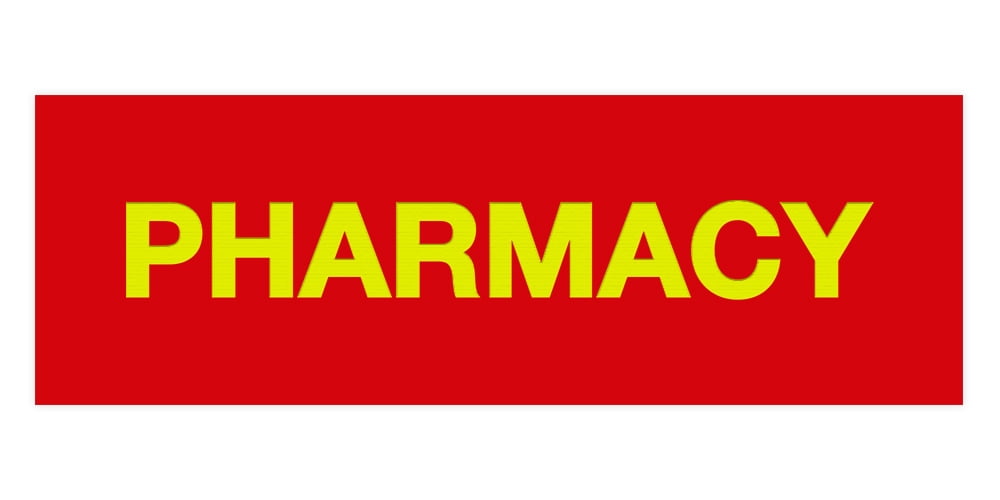 Basic Pharmacy Sign (Red/Yellow) - Small - Walmart.com