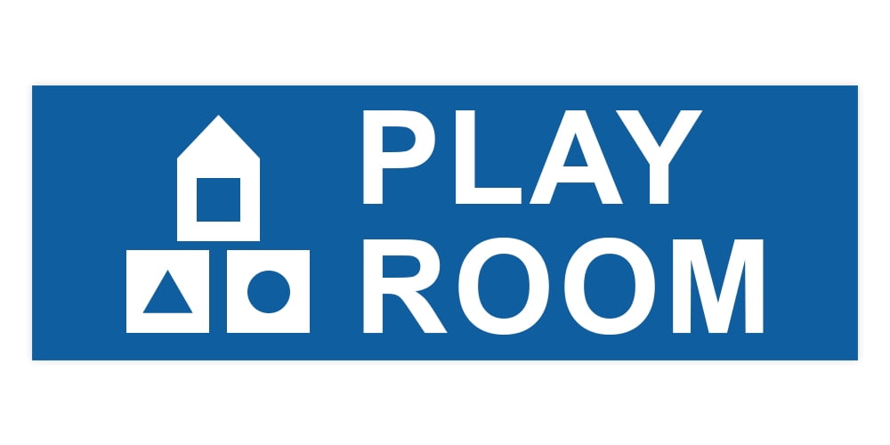 Basic Play Room Sign (Blue) - Medium - Walmart.com