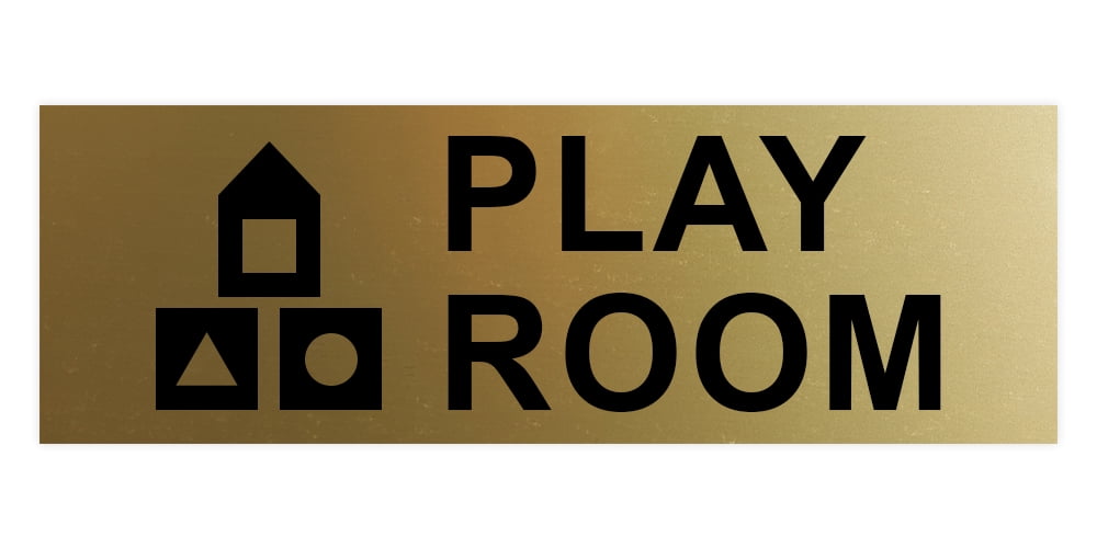 Basic Play Room Sign (Brushed Gold) - Large - Walmart.com