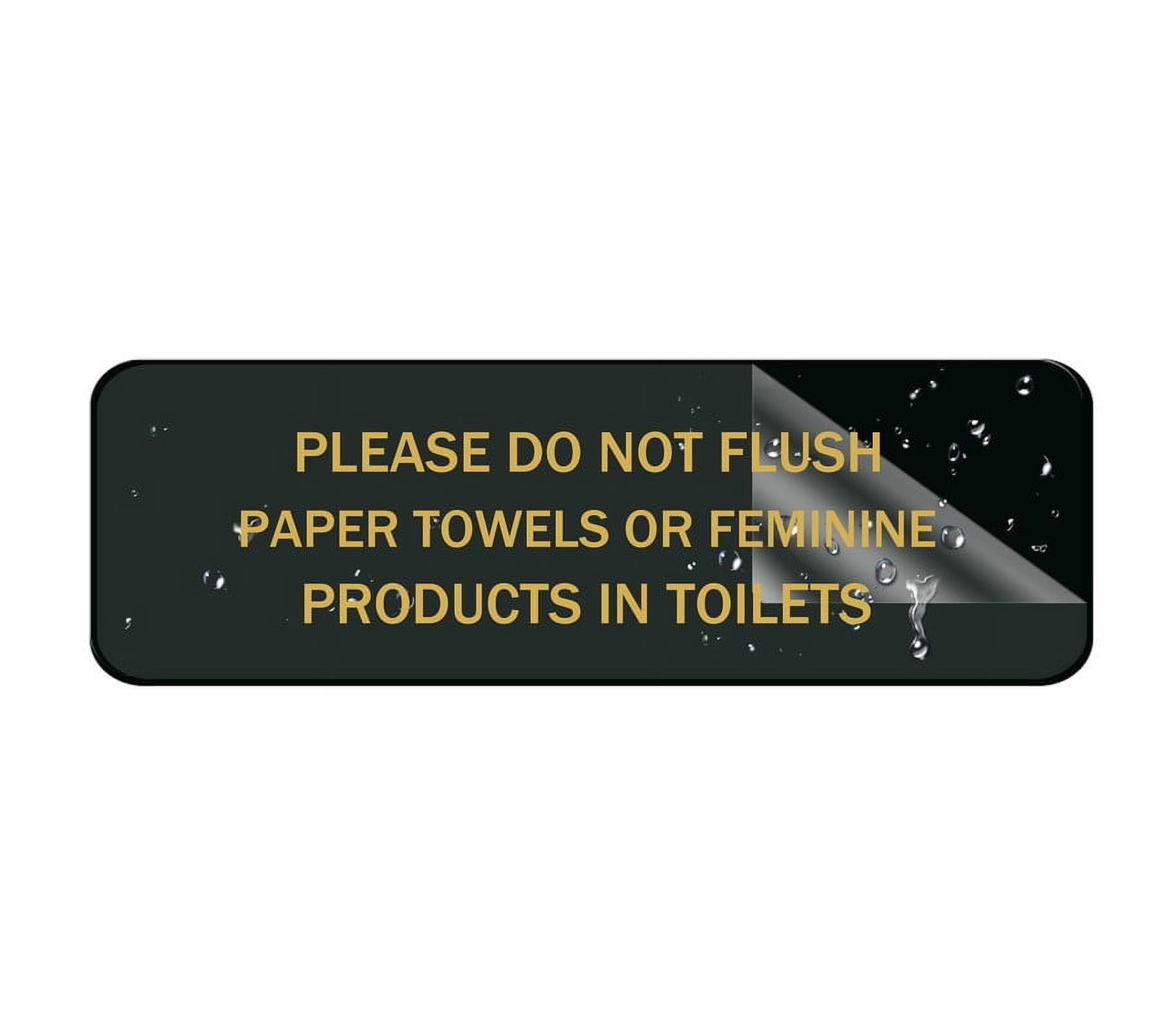 Basic Please Do Not Flush Paper Towel Or Feminine Products In Toilets ...