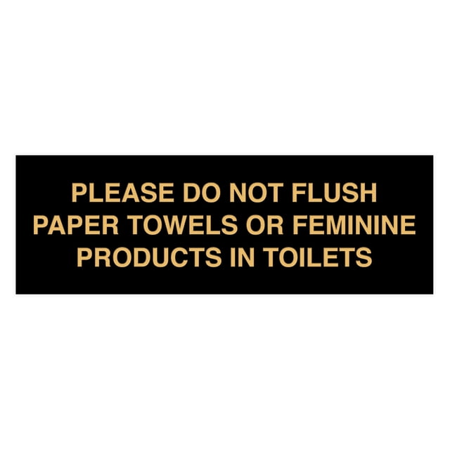 Basic Please Do Not Flush Paper towel Or Feminine Products In Toilets ...