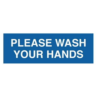 Classic Framed Please Wash Your Own Cups and Dishes Sign (Navy Blue ...