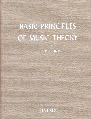 Pre-Owned Brye Basic Principles of Music Theory Hardcover - Walmart.com