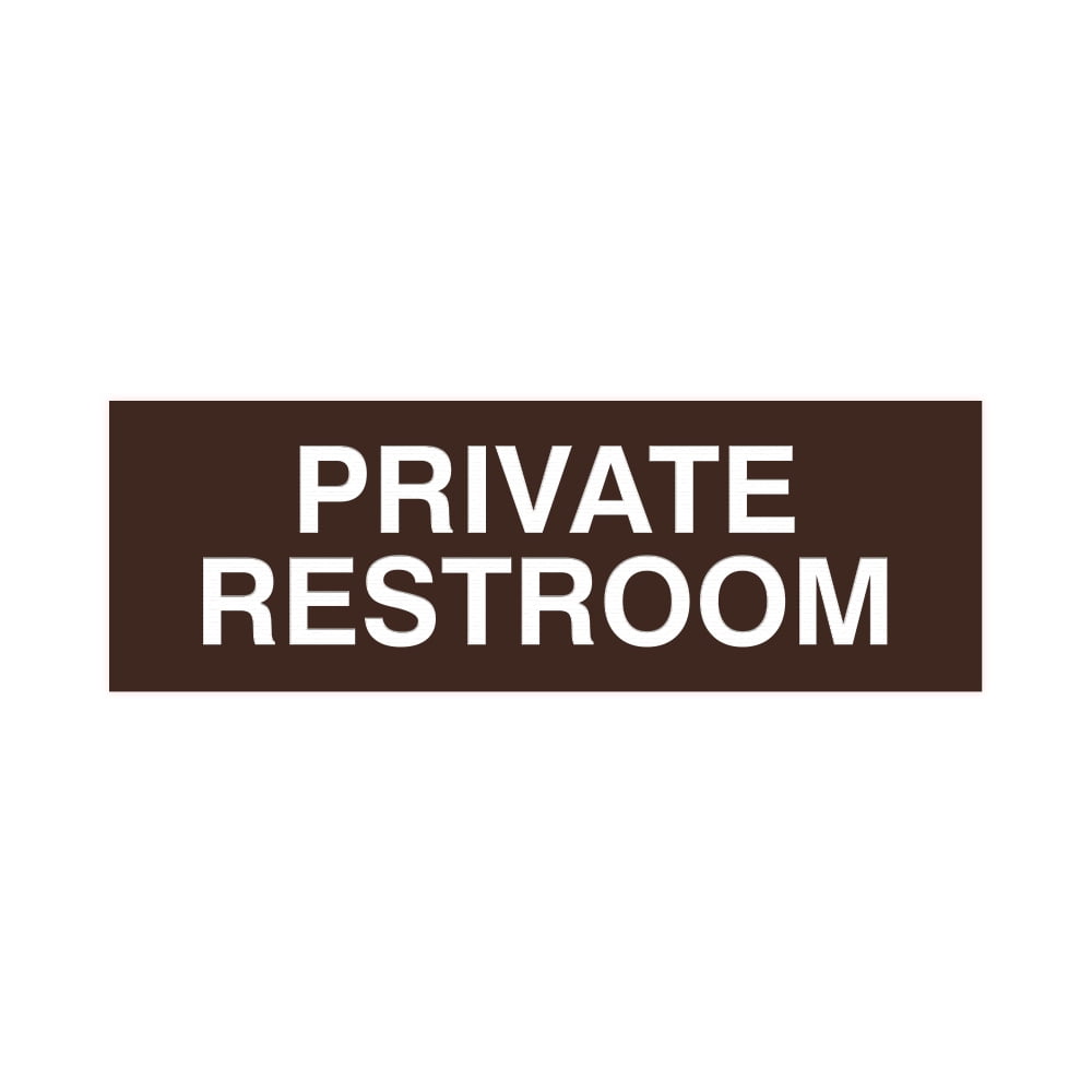 Basic Private Restroom Door / Wall Sign - Dark Brown - Large - Walmart.com