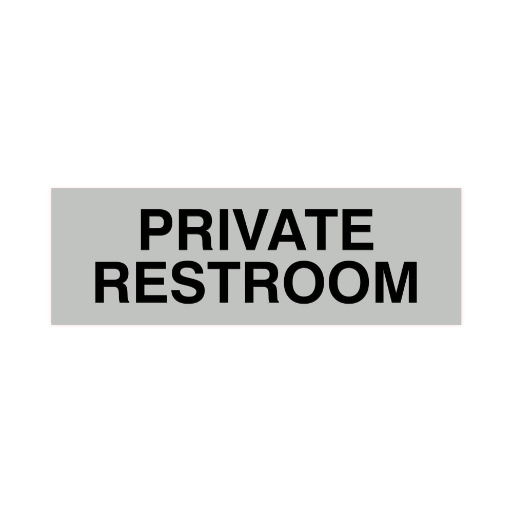 Basic Private Restroom Door / Wall Sign - Lt Gray - Small - Walmart.com