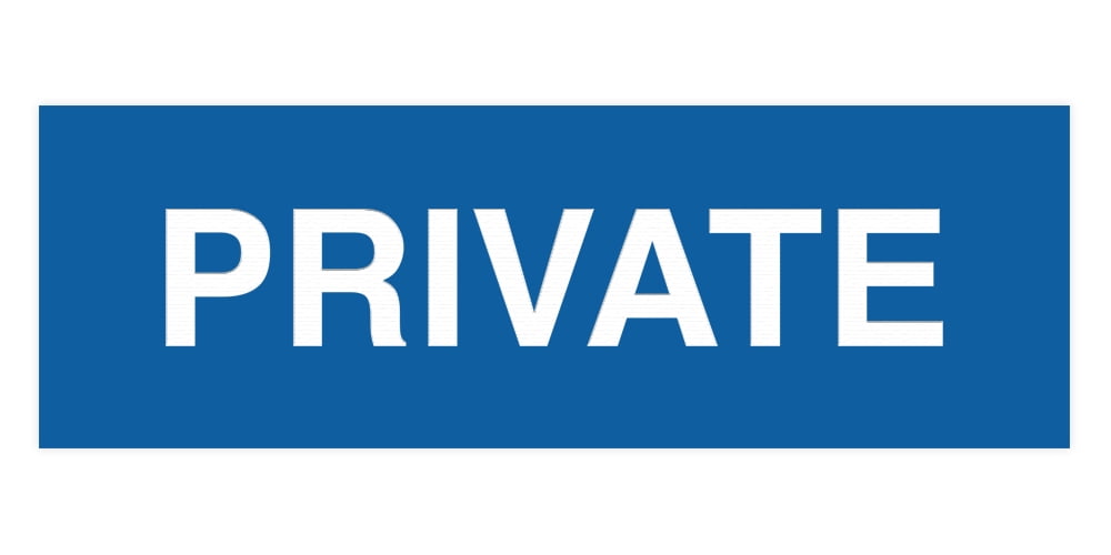 Basic Private Sign (Blue) - Medium - Walmart.com