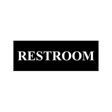 Square Restroom Sign (Ivory/Dark Brown) - Small - Walmart.com