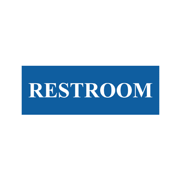 Basic Gender Neutral Restroom Sign (Blue) - Medium - Walmart.com