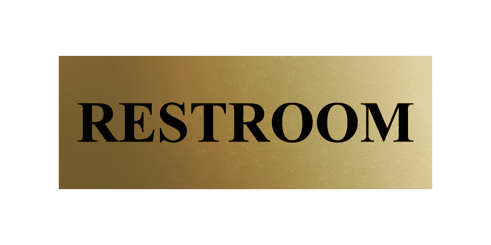Basic Restroom Sign (Brushed Gold) - Medium - Walmart.com