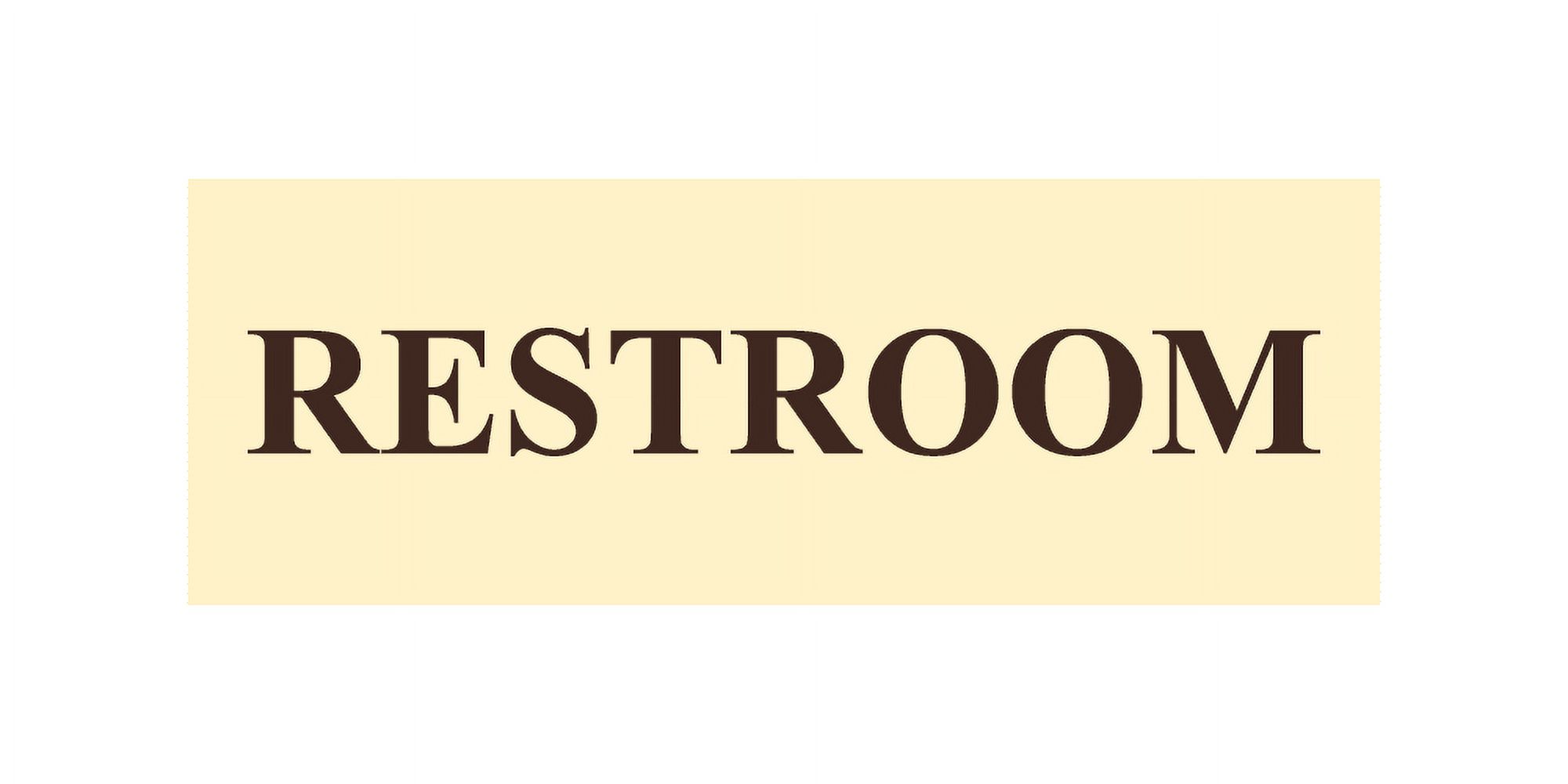 Square Restroom Sign (Ivory/Dark Brown) - Small - Walmart.com