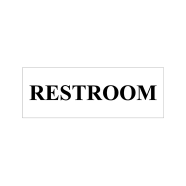 Signs ByLITA Oval UNISEX RESTROOM Sign (Ivory/Dark Brown) - Small 2x5 ...