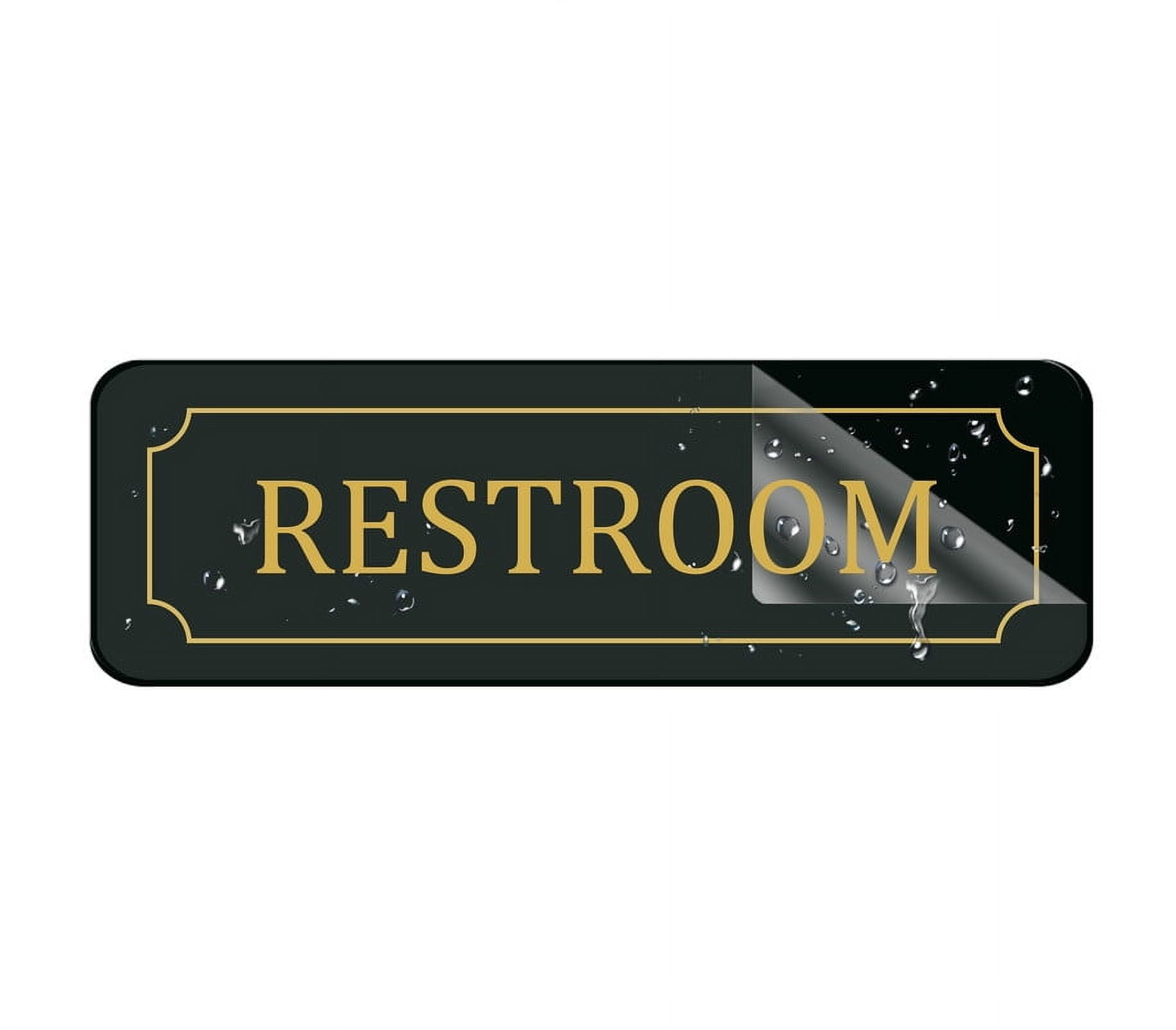 Basic Restroom Wall Or Door Sign Acrylic Sign Easy To Mount Informative ...
