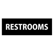Basic Unisex Restroom Sign (Navy Blue / White) - Large - Walmart.com