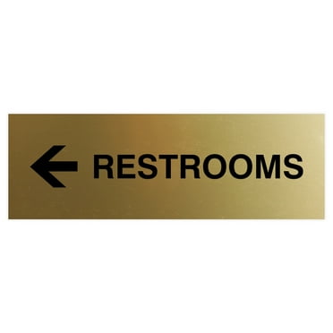 Square Restroom Sign (Yellow / Black) - Large - Walmart.com