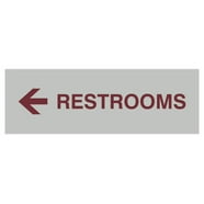 Basic Unisex Restroom Sign (Navy Blue / White) - Large - Walmart.com