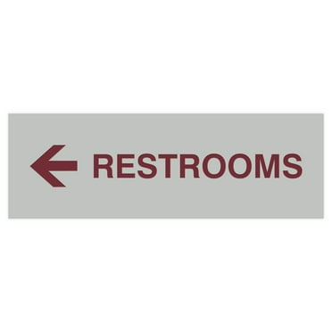 Basic Unisex Restroom Sign (Navy Blue / White) - Large - Walmart.com