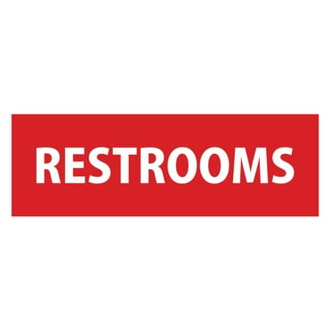Square Restroom Sign (Ivory/Dark Brown) - Small - Walmart.com