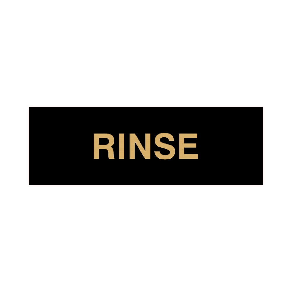 Basic Rinse Sign (Black Gold) - Large - Walmart.com