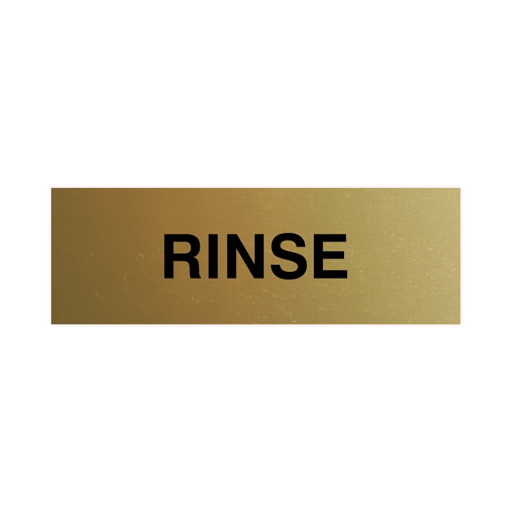 Basic Rinse Sign (Brushed Gold) - Large - Walmart.com