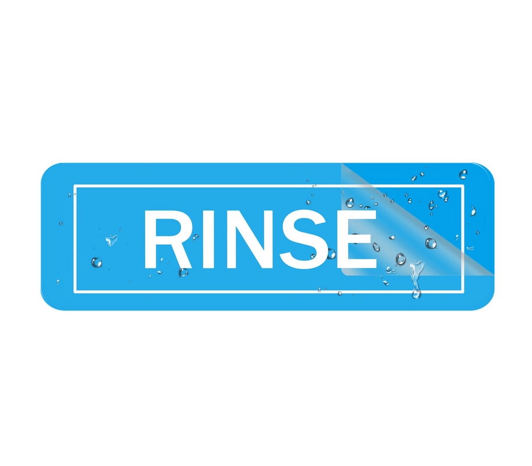 Basic Rinse Sign Urable Plastic Sign Easy To Mount Informative With ...