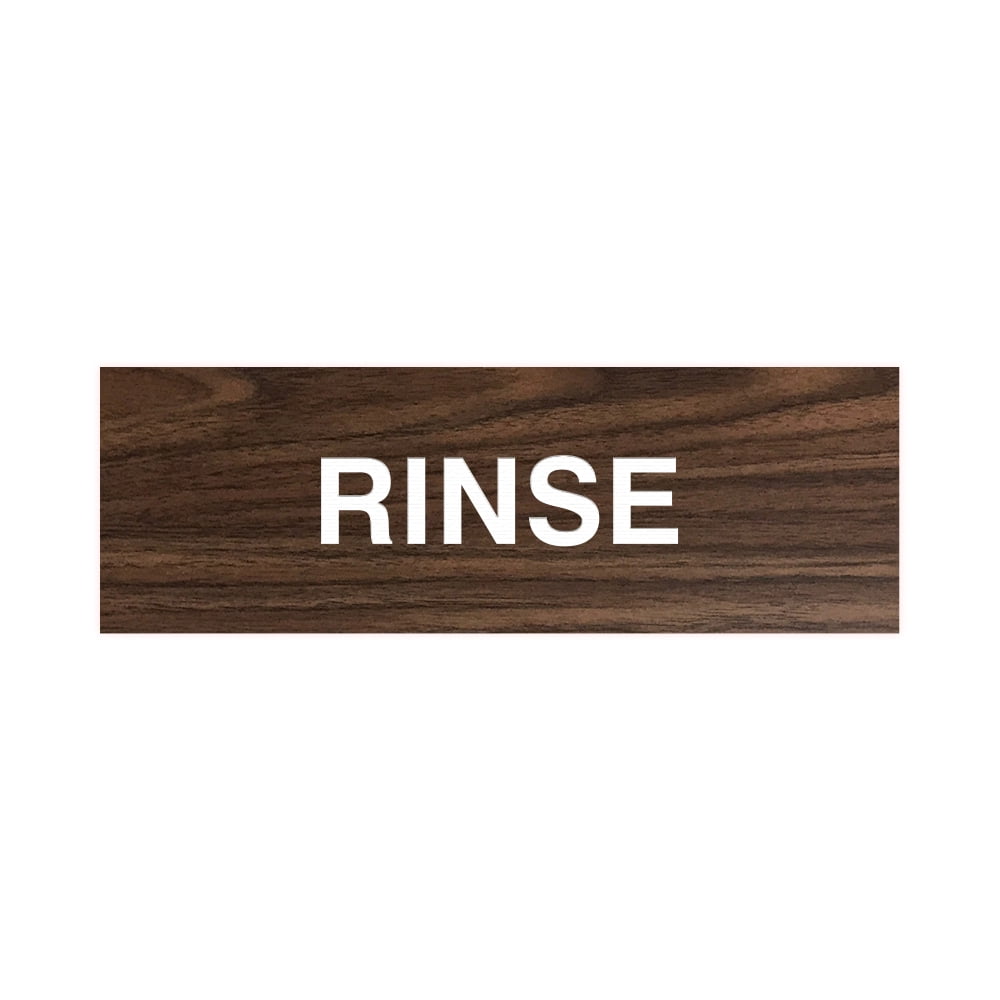 Basic Rinse Sign (Walnut) - Large - Walmart.com